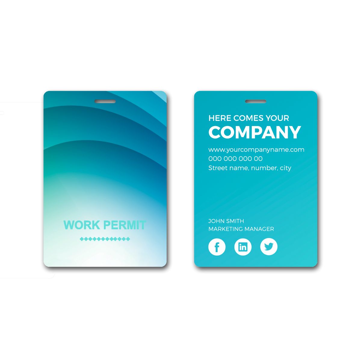 Printed Name Tag - Portrait - Sinovation Promotions